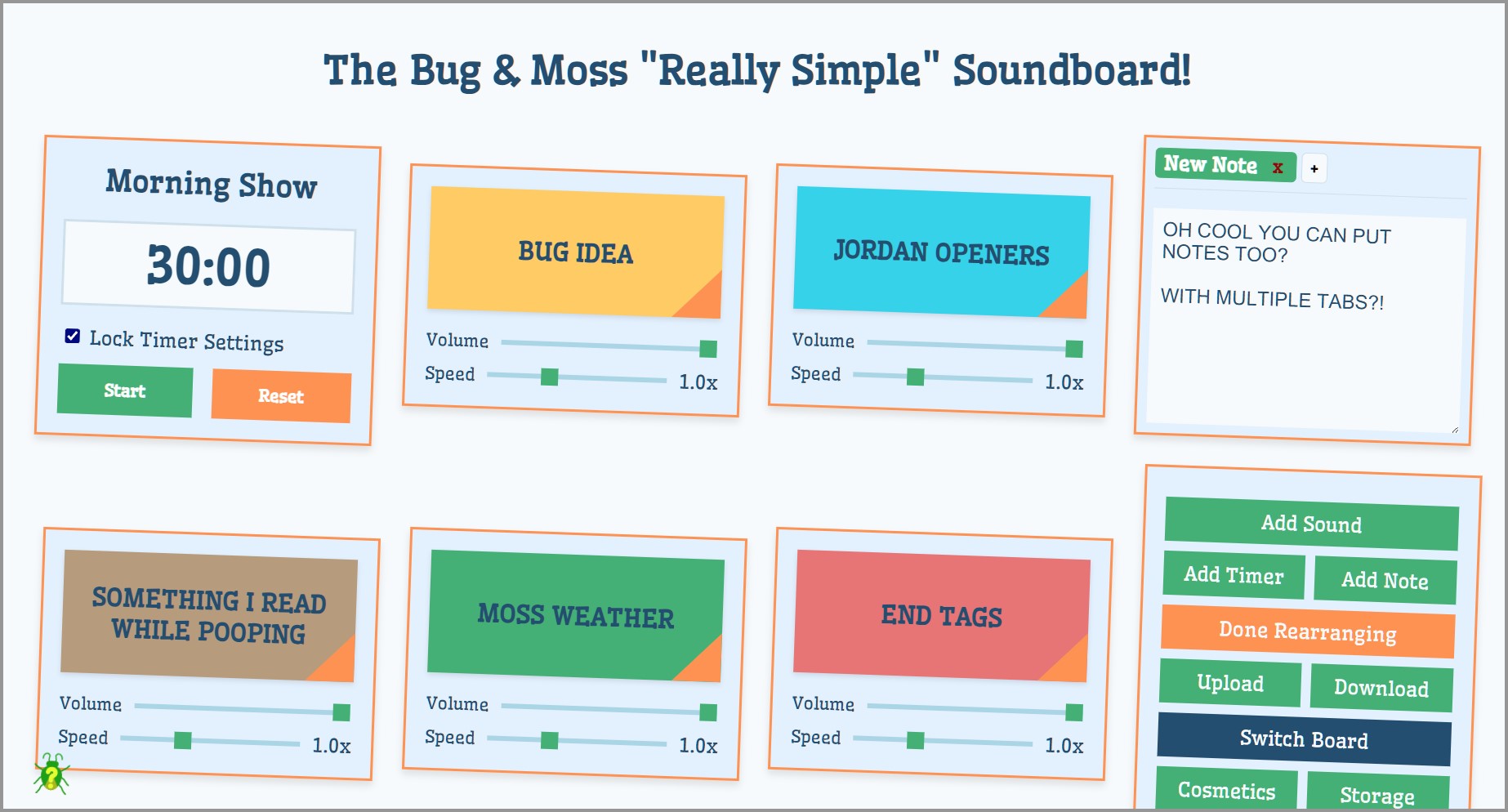 Soundboard | B&M Really Simple Soundboard